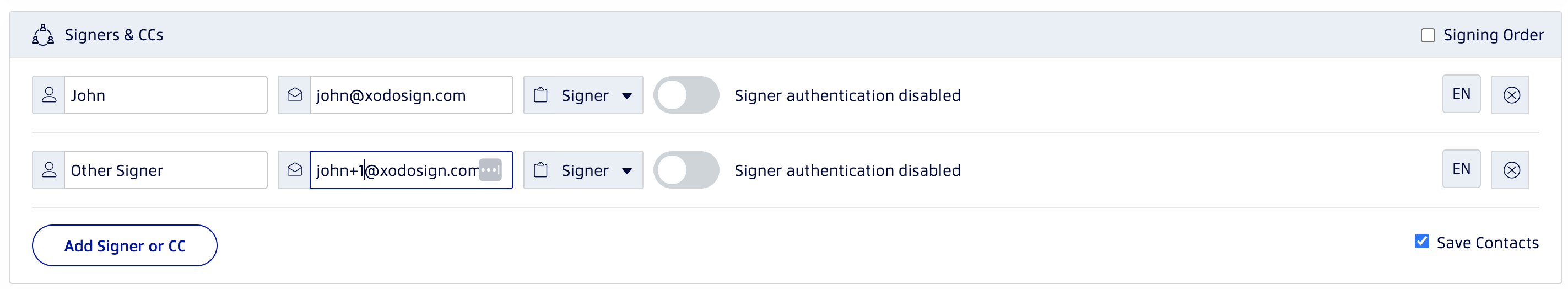 How Can I Add Multiple Signers With One Email Address Xodo Sign